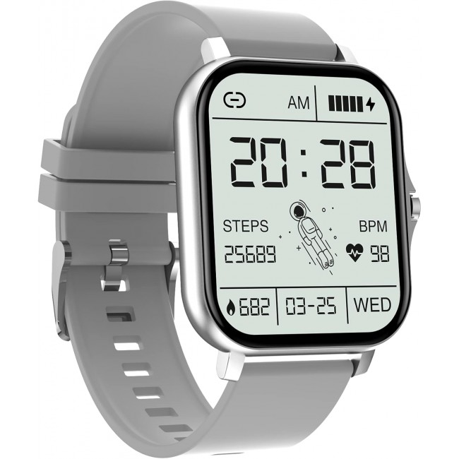 Smartwatch GT20 Silver με Παλμογράφο